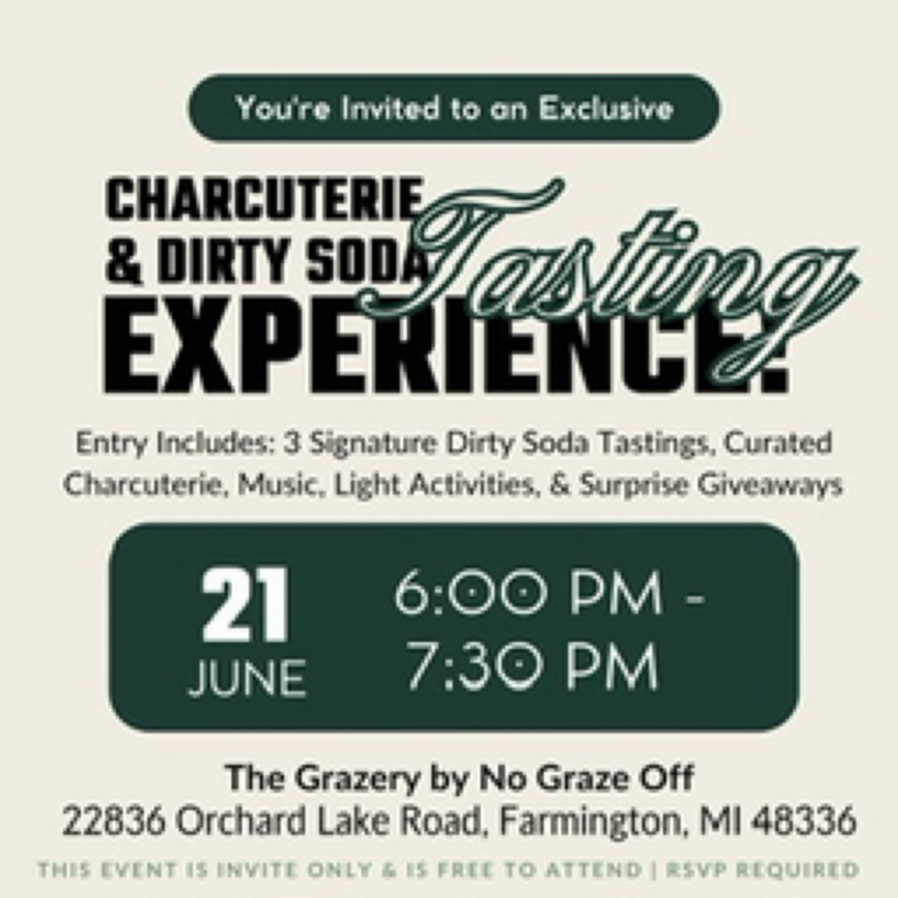 Exclusive Charcuterie & Dirty Soda Tasting Experience | No Graze Off